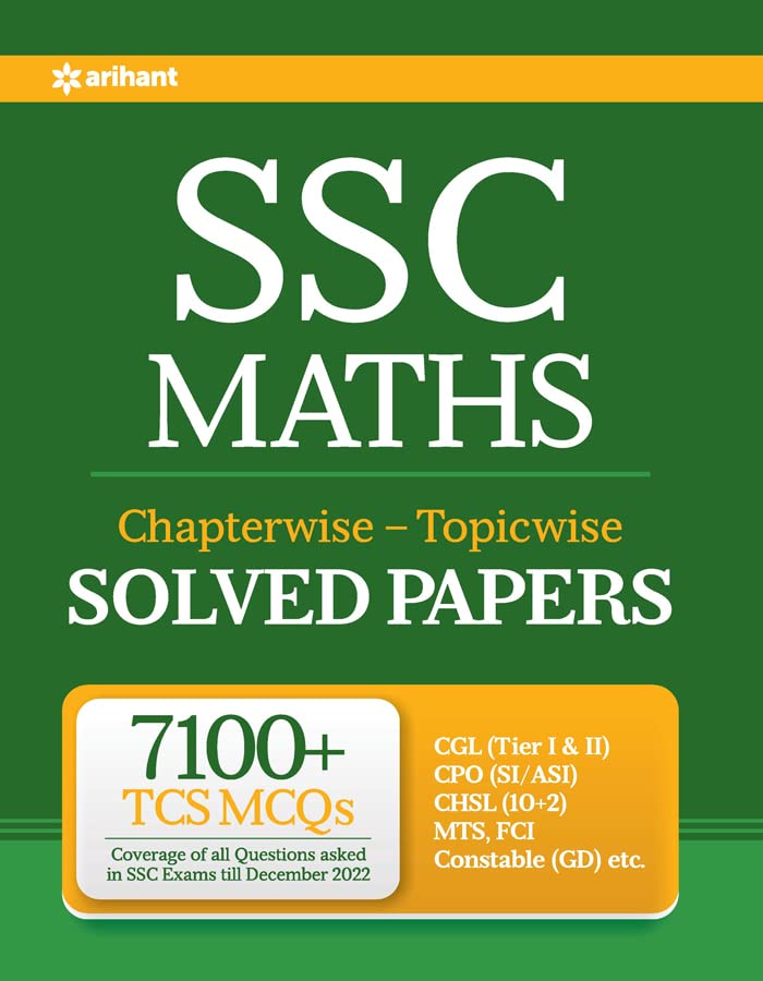 Ssc Maths Chapterwise Topicwise Solved Papers Book Online At Low Price In India Garuda Prakashan